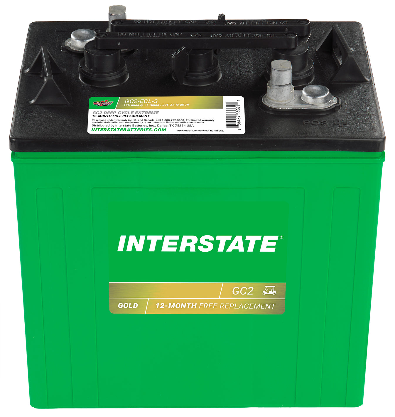 Interstate GC2-ECL-S Extreme Cycle Golf Cart Battery – 6V, 225Ah ...