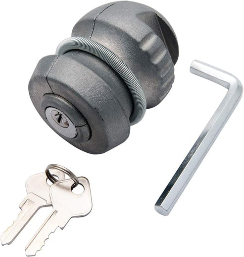 Grey Lock Coupler – Universal 50mm Trailer Hitch Lock with 2 Keys ...
